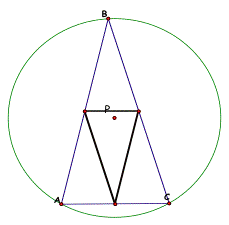 Here’s the diagramwhen P is the circumcenter: